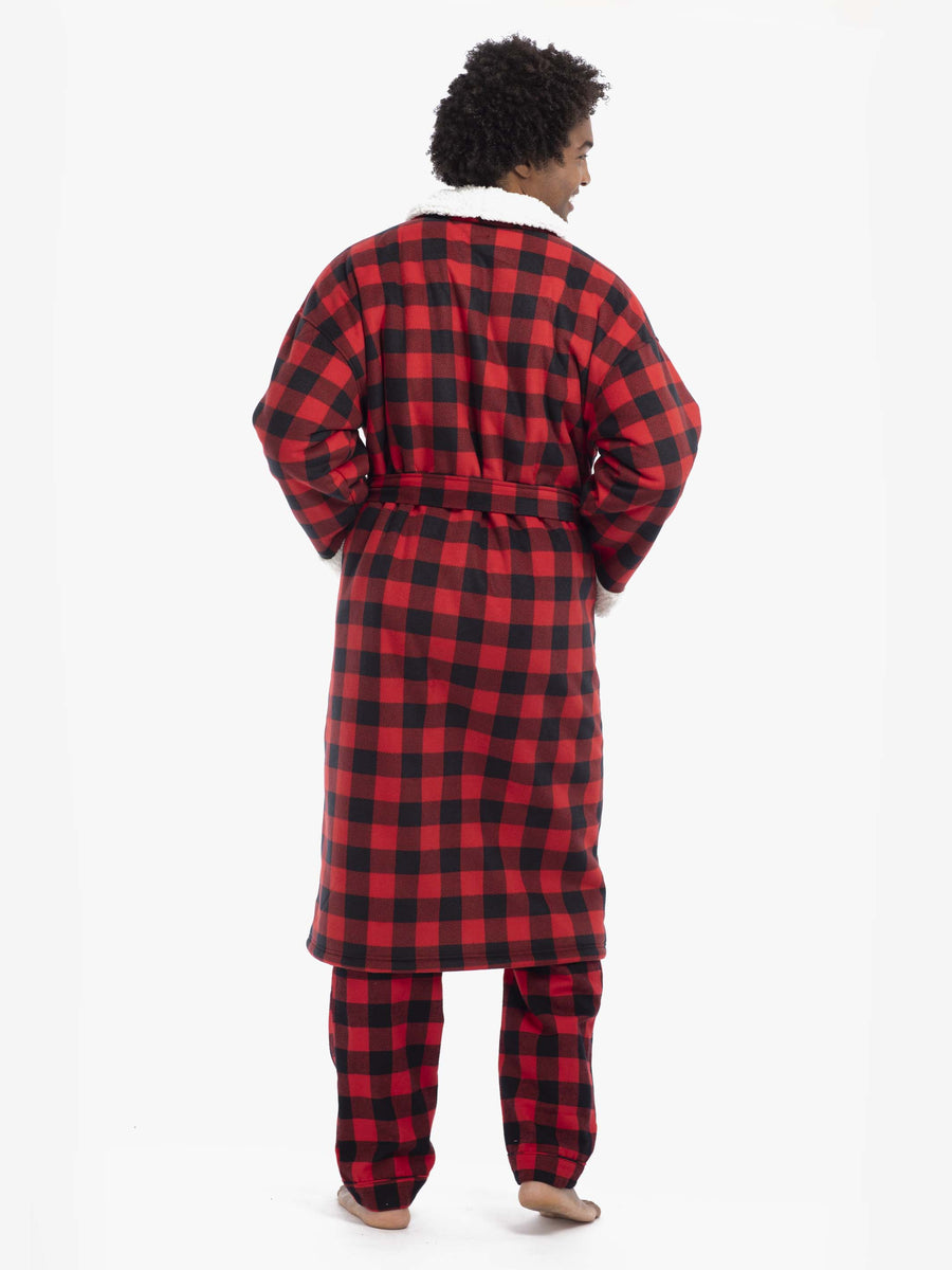 Men's Sherpa Lined Fleece Robe | Joe Boxer Canada